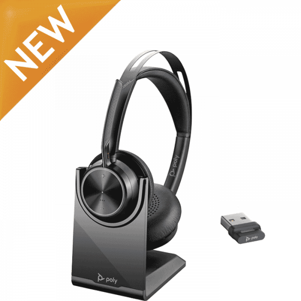 Poly Voyager Focus 2 UC Headset (w/Stand) - Headsets Direct