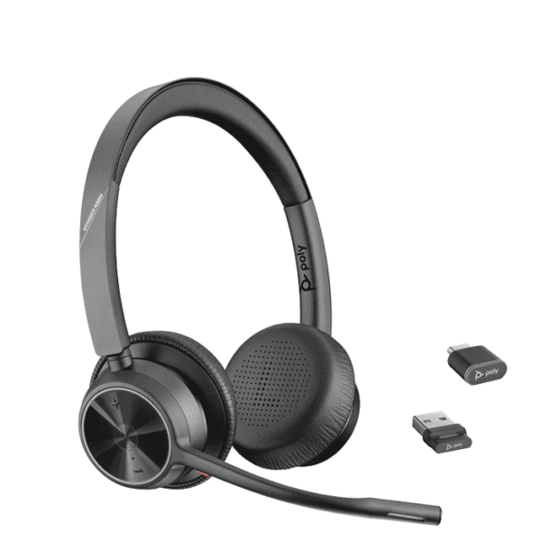 Poly Voyager 4320 UC Headset (w/ Stand) - Headsets Direct