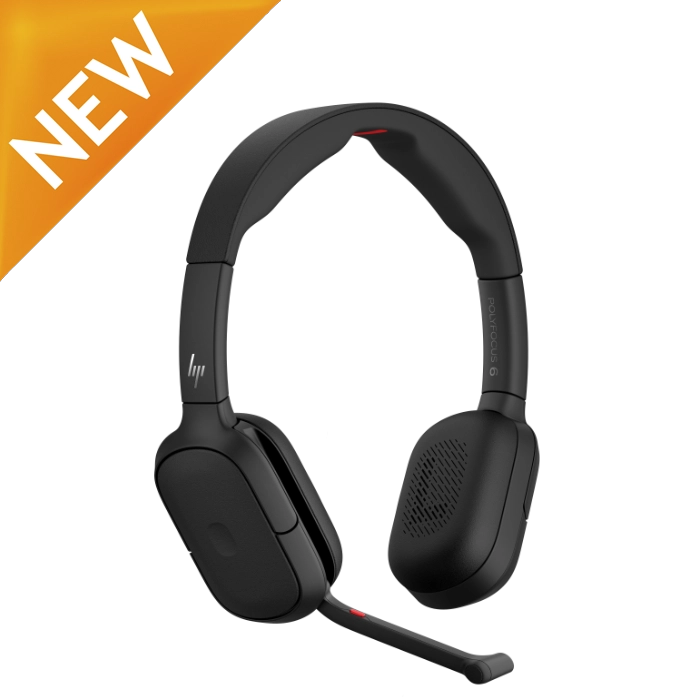 HP Poly Focus 625 Stereo Bluetooth Headset with Mic - Headsets Direct
